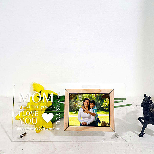 Buy/Send Personalised Love You Mom Photo Frame Online- FNP