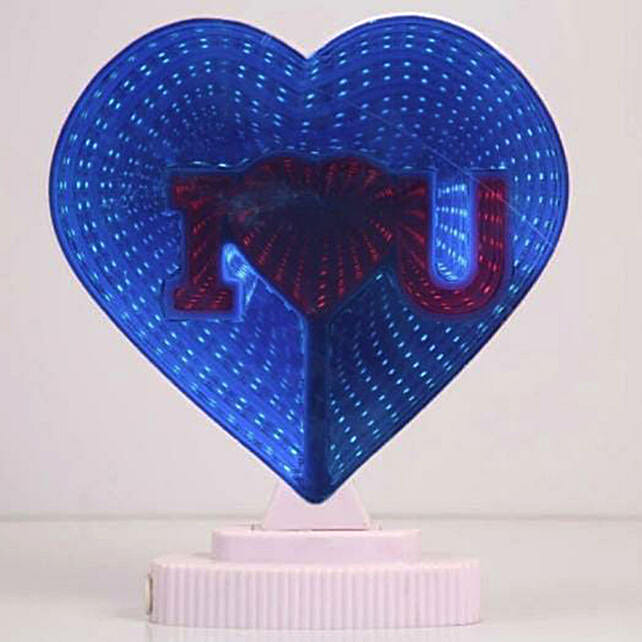 Buy/Send LED 3d Tunnel Lights Blue Heart Online- FNP