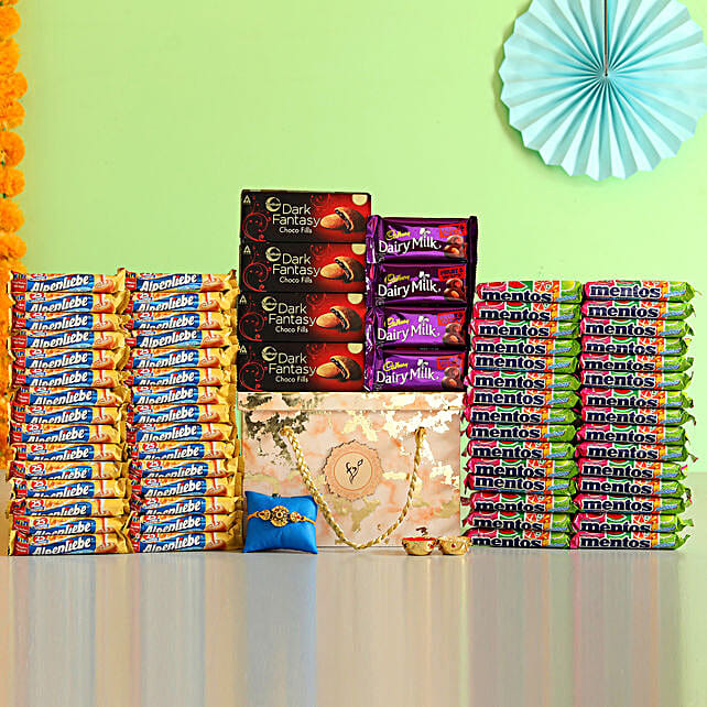 Buy/Send Kundan Rakhi Premium FNP Box Online- FNP