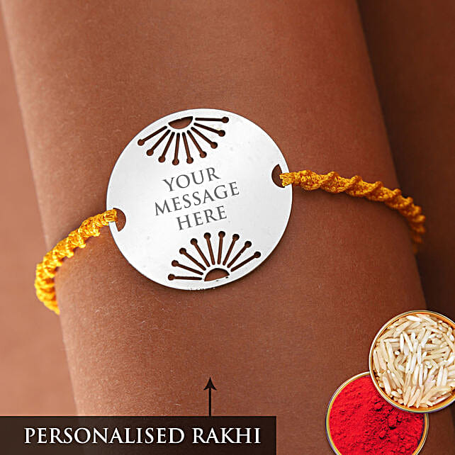 Buy/Send Personalised Metal Rakhi Online- FNP