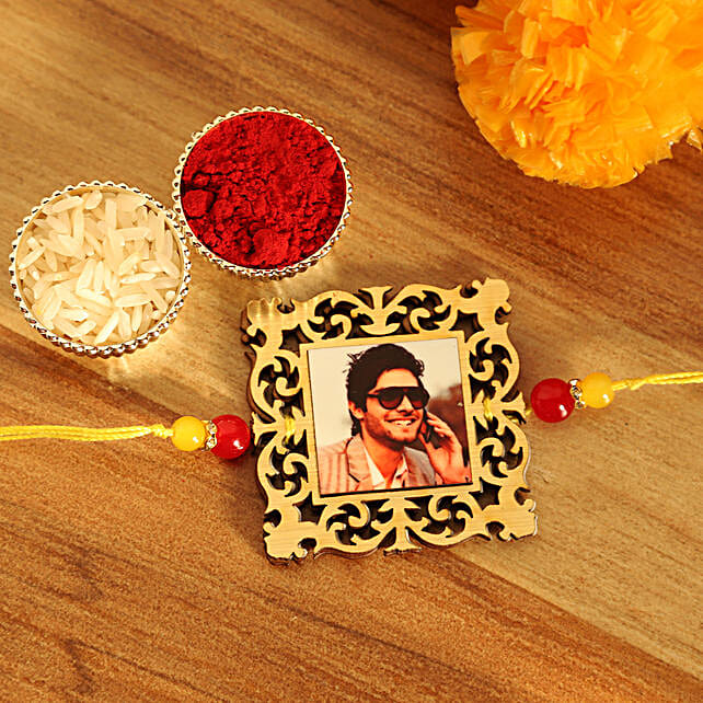 Buy/Send Personalised Designer Frame Rakhi Online- FNP