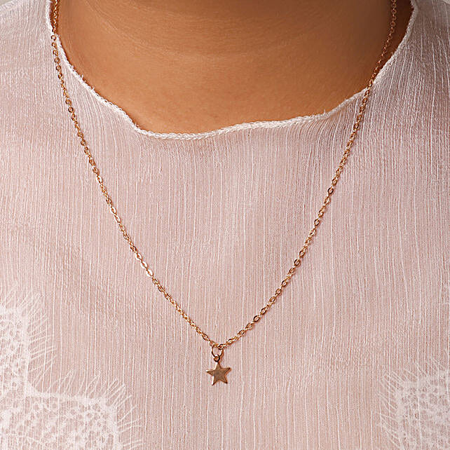 Buy/Send Star Shaped Pendant Gold Necklace Online- FNP