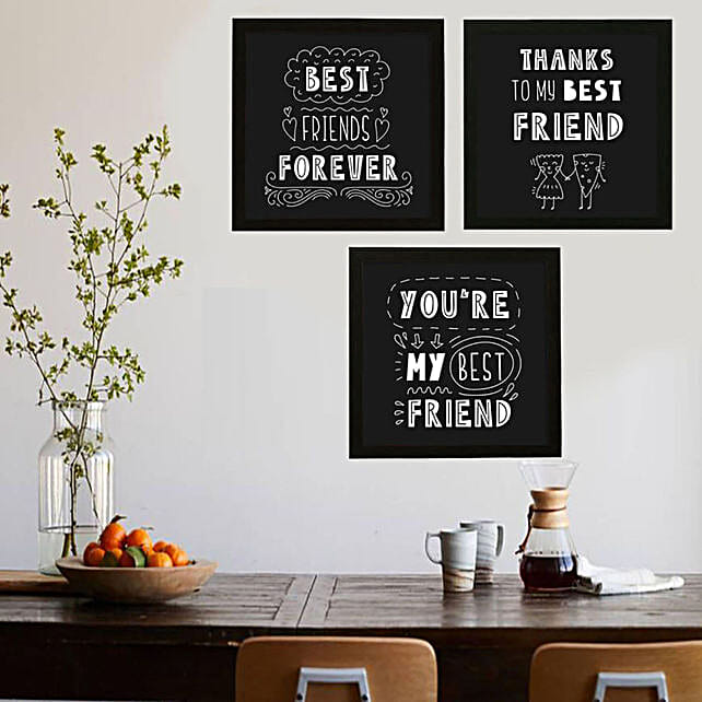 Buy/Send Best Friends Framed Wall Hanging Set Of 3 Online- FNP