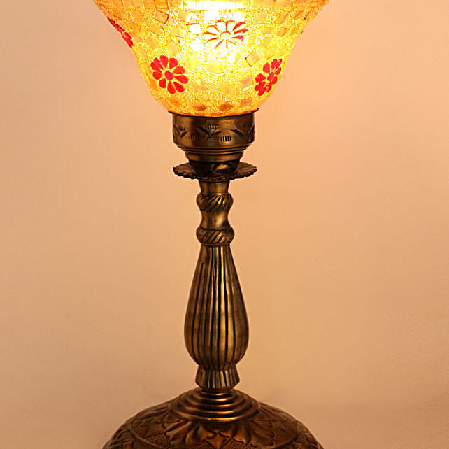 Buy/Send Textured Flower Glass Lamp Online- FNP