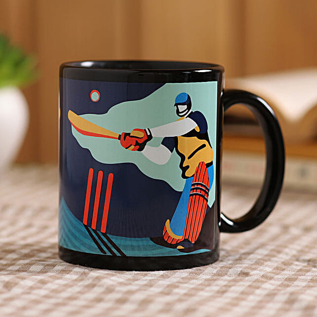 Buy/Send The Cricketer Black Mug Online- FNP