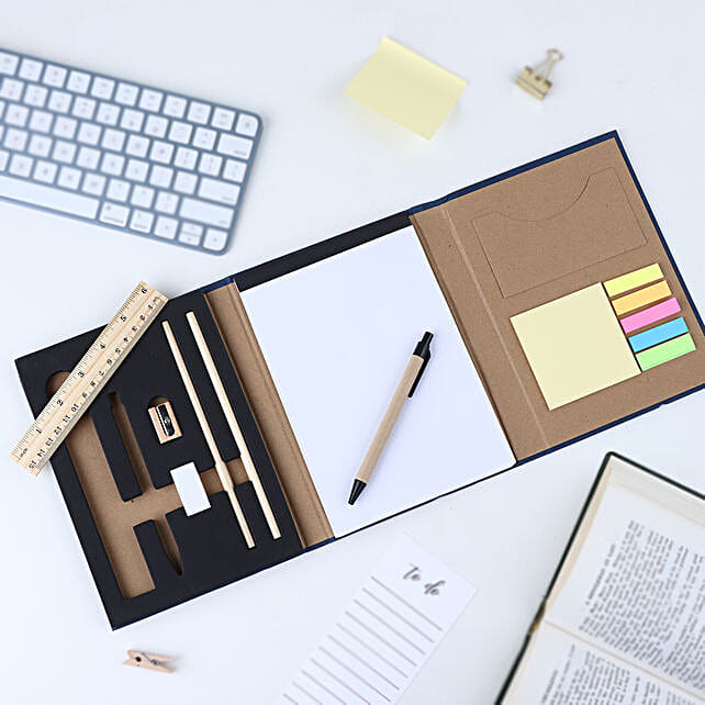 Buy/Send Personalised Three Fold Notebook Stationary Set Online- FNP