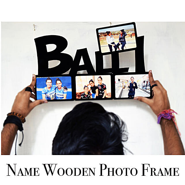 Buy/Send Name Wooden Photo Frame 4 photo Online- FNP