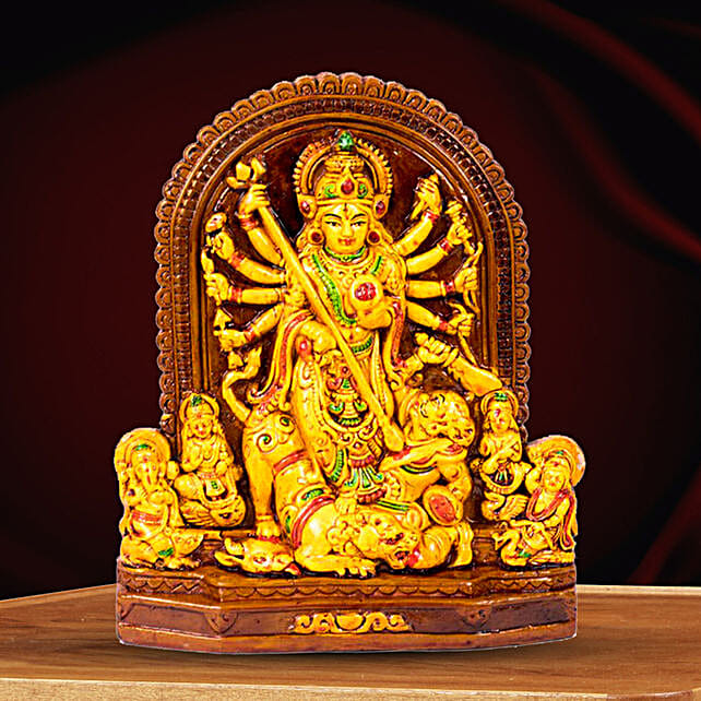 Buy/Send Terracotta Handmade Maa Durga Pandal Online- FNP