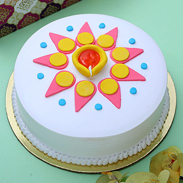 Buy/Send Diwali Diya Chocolate Cake Online- FNP