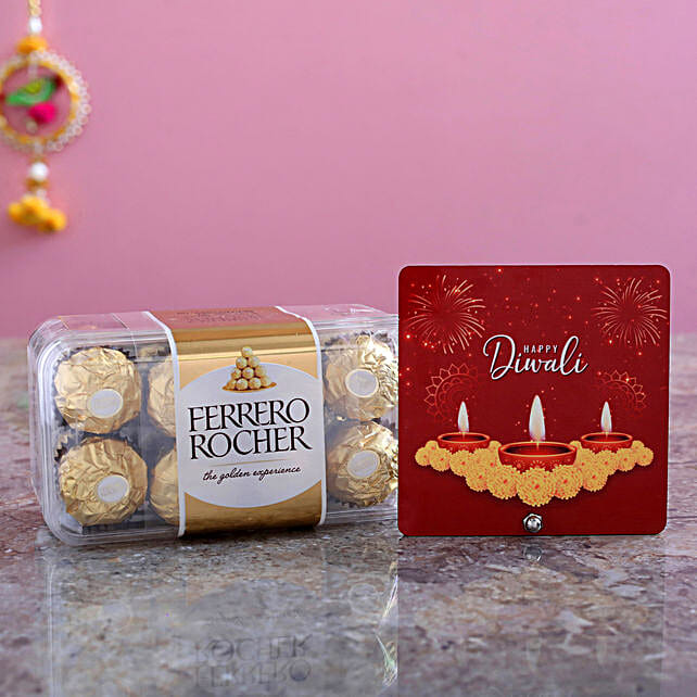 Buy/Send Diwali Special Table Top & 16 Pcs Ferrero Rocher Box- C Online ...
