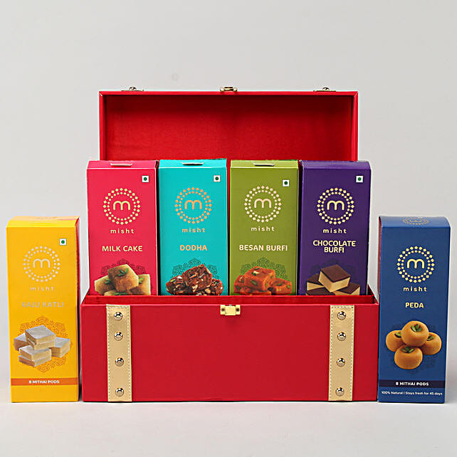 Buy/Send Assorted Misht Sweets & Dry Fruits With Ganesha Idol Online ...