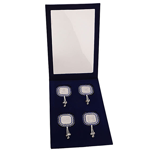 Buy/Send Square Silver Coins- Pack Of 4 Online- FNP