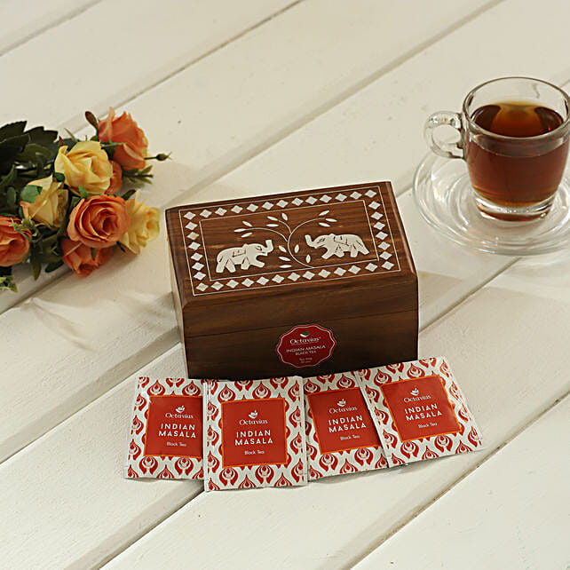 Buy/Send Indian Masala Tea Wooden Box Online- FNP