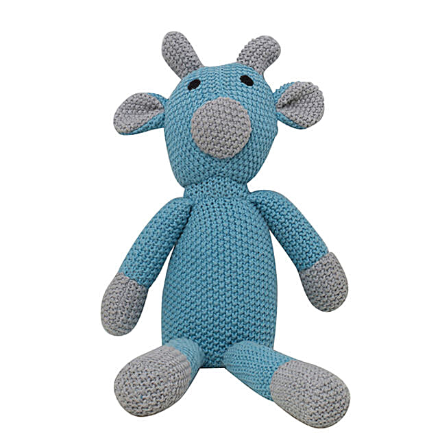 Buy/Send Toby Blue Soft Toy Online- FNP