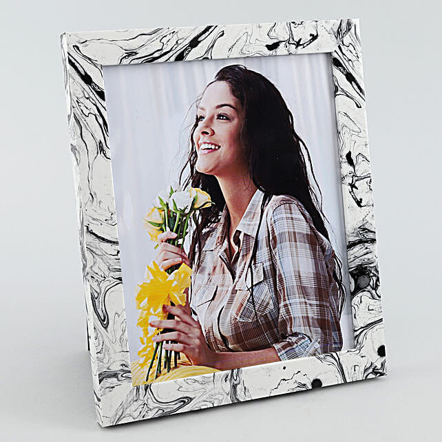 Buy/Send Black Resin Pattern Personalised Photo Frame- Big Online ...