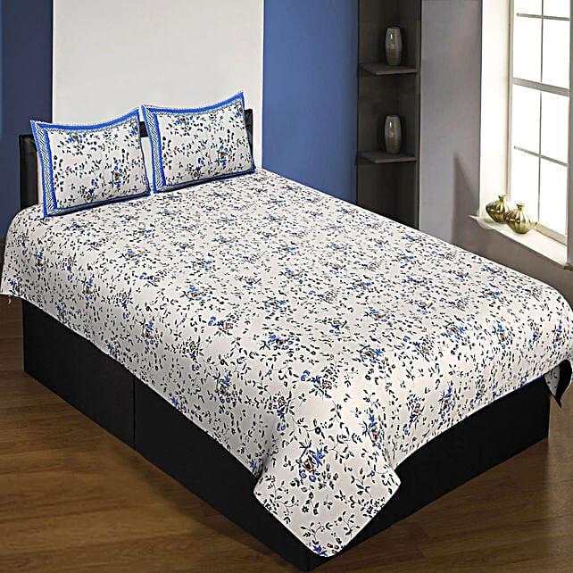 Buy/Send Floral Design Single Bedsheet Set Online- FNP