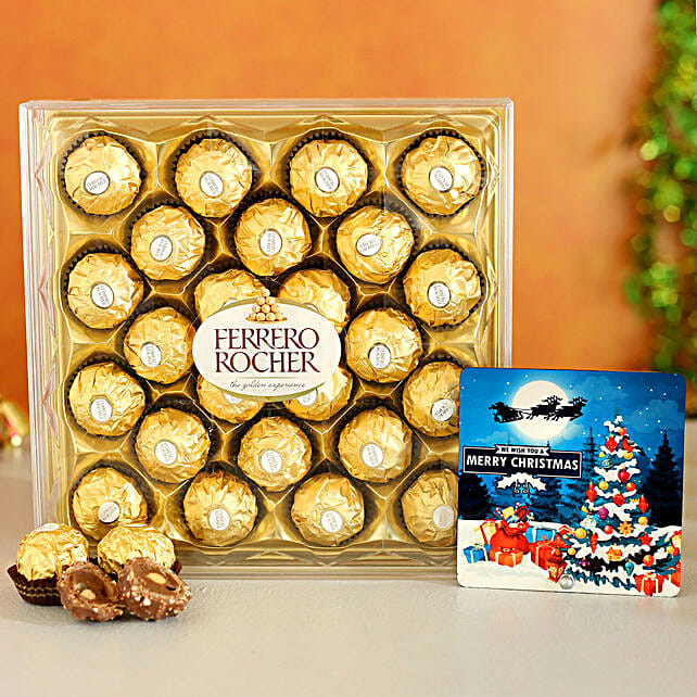 Buy/Send Magic Of Christmas Table Top & Ferrero Rocher Box Online- FNP