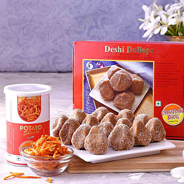 Buy/Send Desi Dallops & Potato Shreds Hamper Online- FNP