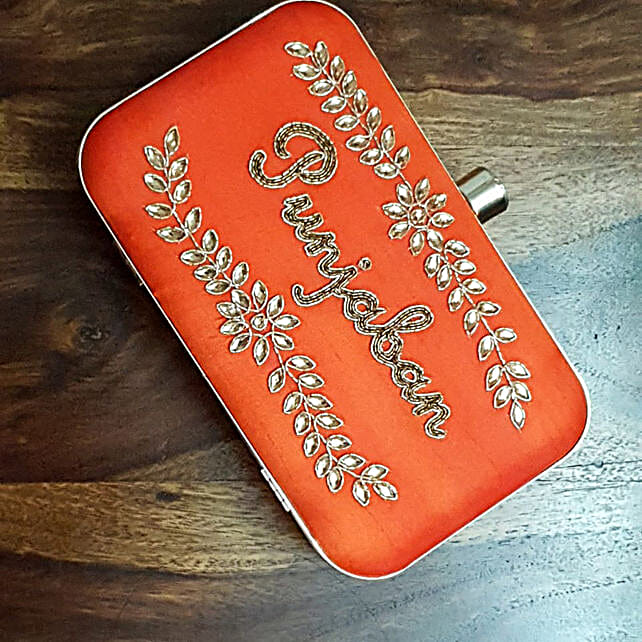 Buy/Send Orange Women Clutch Bag Online- FNP