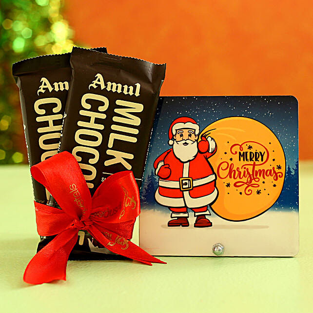 Buy/Send Christmas Table Top & Amul Delight Combo Online- FNP