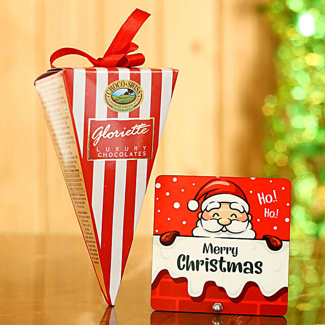 Buy/Send Santa Christmas Table Top & Gloriette Chocolates Combo Online- FNP
