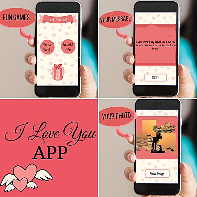 Buy/Send Personalised I Love You APP With Animation Online- FNP