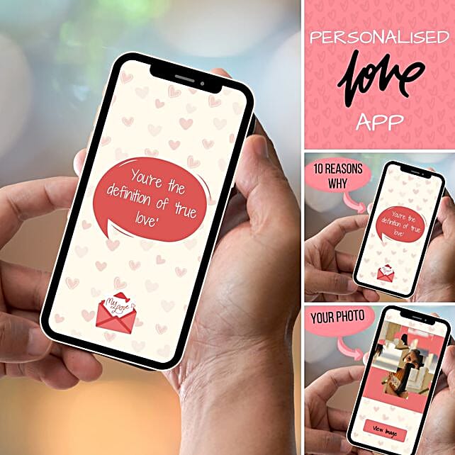 Buy/Send Personalised I Love You APP With Scratch Card Online- FNP