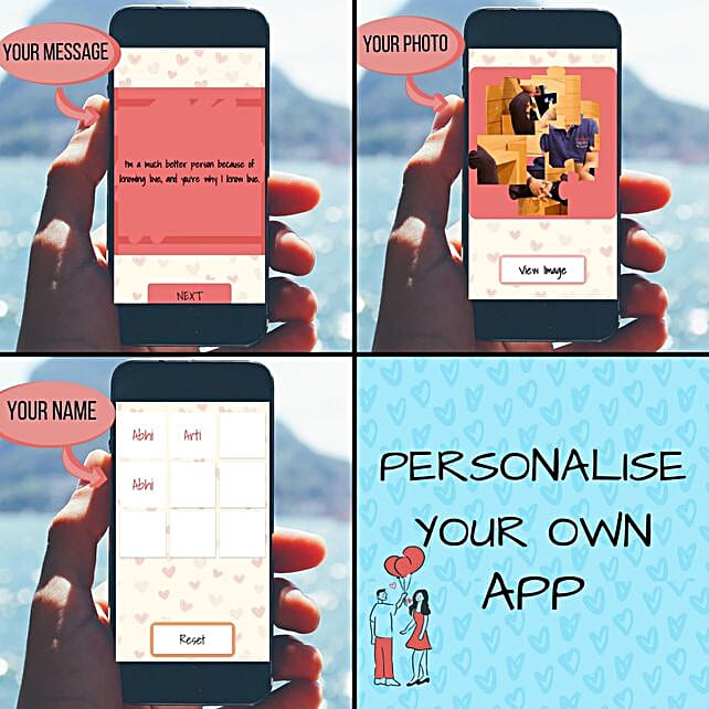 Buy/Send Personalised Love APP With Puzzle Online- FNP
