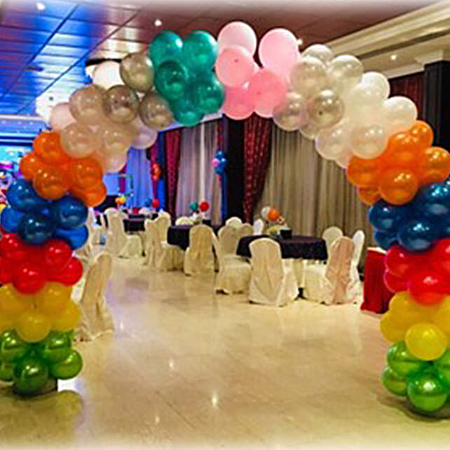 Buy/Send Multi Coloured Balloon Arch Online- FNP