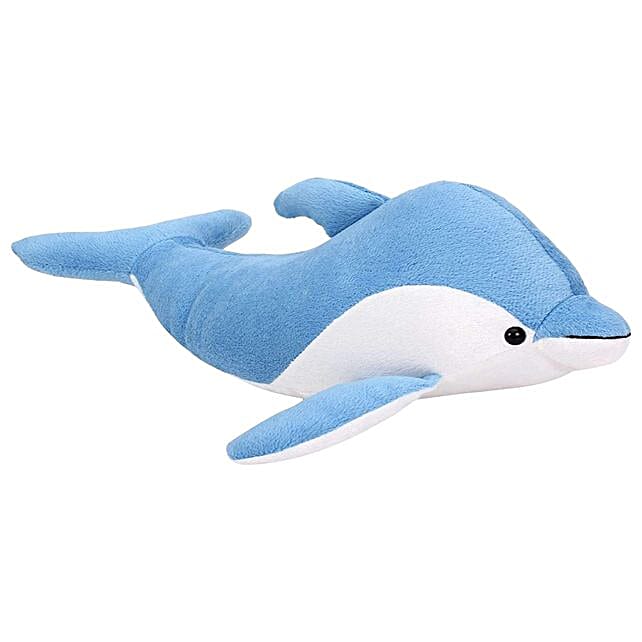 Buy/Send Blue Dolphin Soft Toy Online- FNP