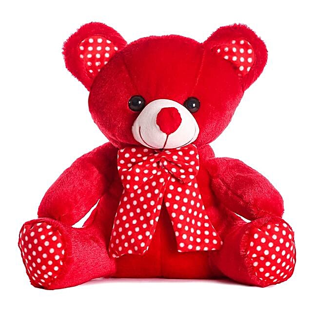 Buy/Send Red Bow Teddy Bear Online- FNP