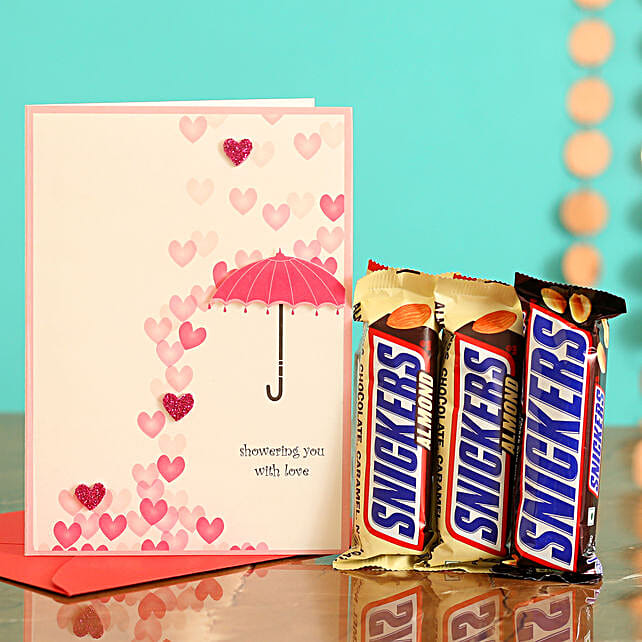 Buy/Send Assorted Snickers Chocolates With Greeting Card Online- FNP
