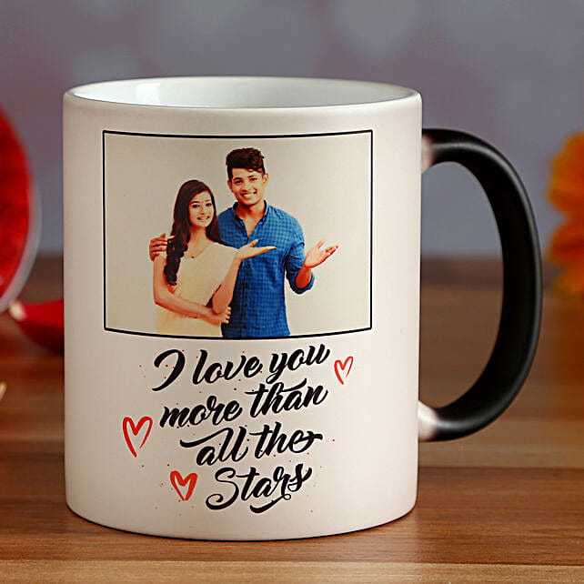 Buy/Send Personalised Couple Photo Love Quote Magic Mug Online- FNP