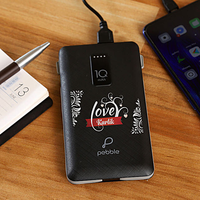 Buy/Send Personalised Pebble Power Bank PB66 ACE + 10000 MAH Online- FNP