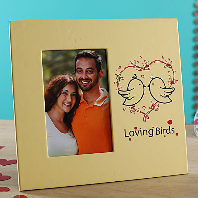 Buy/Send Personalised Love Birds Photo Frame Online- FNP