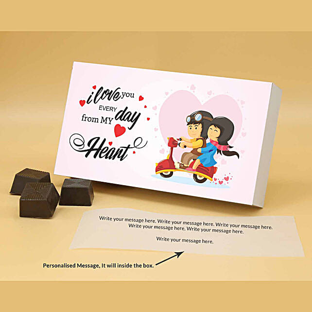 Buy/Send Love Everyday Personalised Chocolate Box Online- FNP