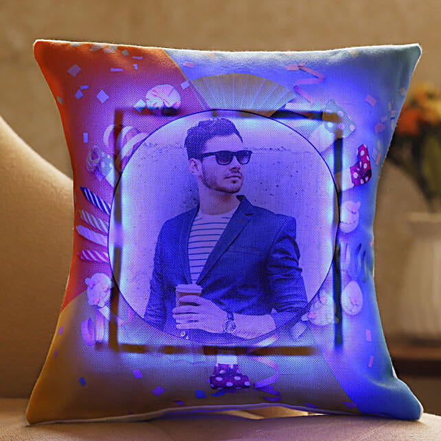 Buy/Send Personalised Photo Love LED Cushion Online- FNP