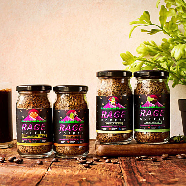 Buy/Send Rage Assorted Flavoured Instant Coffee Hamper Online- FNP