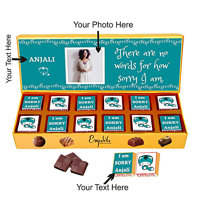 Buy/Send Personalised I Am Sorry Chocolate Gift Box For Her Online- FNP