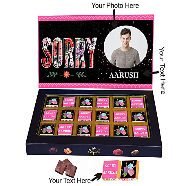 Buy/Send Personalised Sorry Chocolate Gift Box Online- FNP