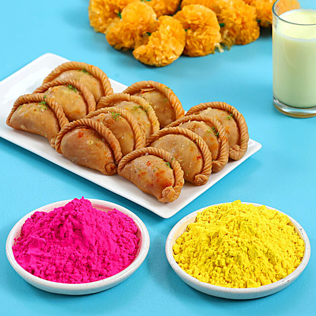 Buy/Send Holi Special Traditional Gujiya Gulal Packets Online- FNP