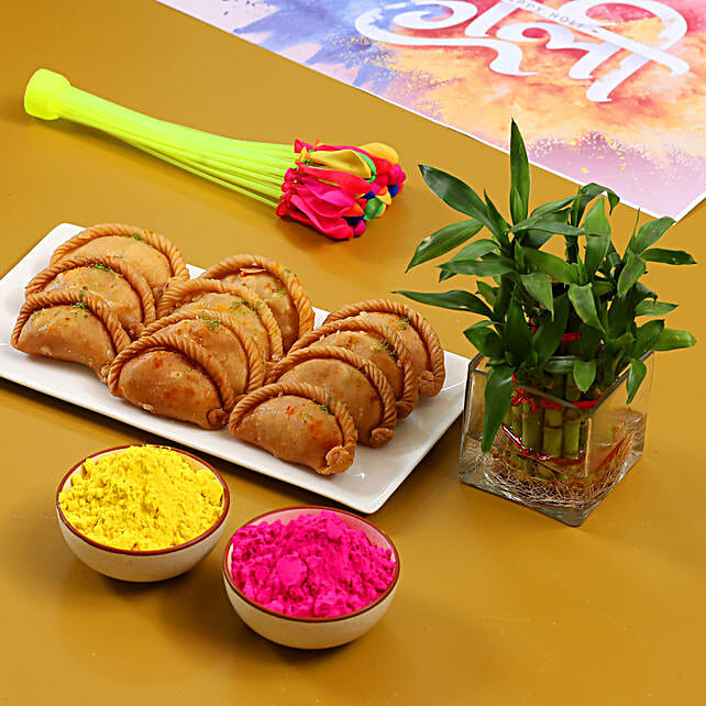 Buy/Send Holi Celebration Hamper Bamboo Plant Online- FNP
