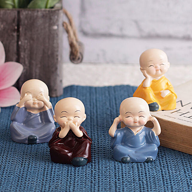 Buy/Send WISHTANK Gandhi Buddha Monk Statues Showpieces Online- FNP