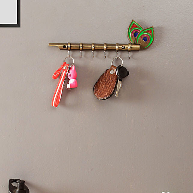 Buy/Send WISHTANK Lord Krishna's Flute Key Holder Online- FNP