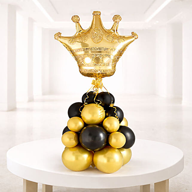 Buy/Send Golden Crown Balloon Bouquet Online- FNP
