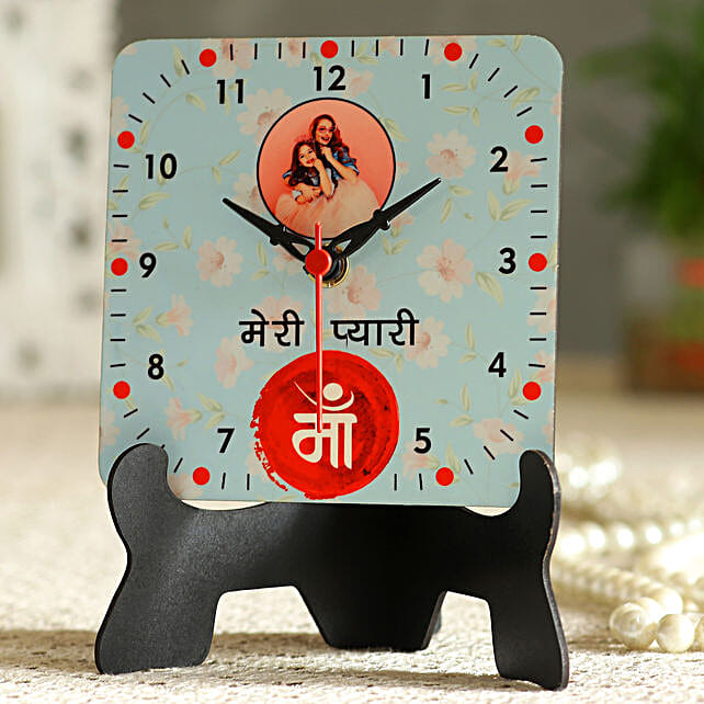 Buy/Send Meri Pyari Maa Personalised Table Clock Online- FNP