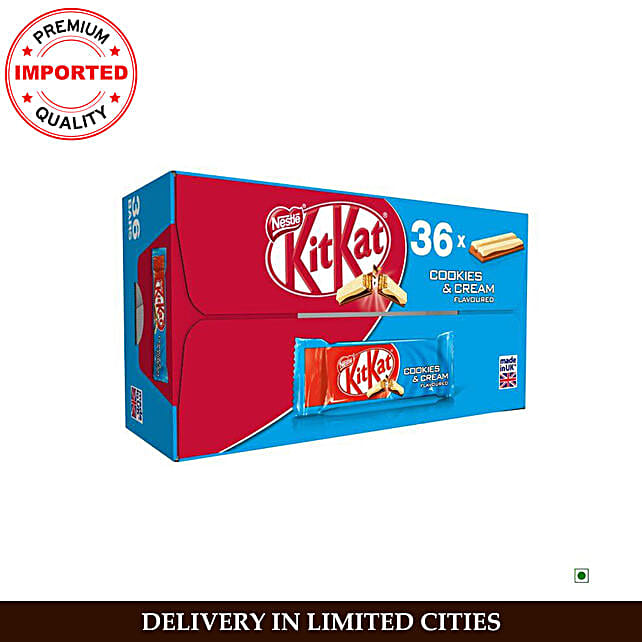 Buy/Send Kit Kat 2 Finger Cookies & Cream Box- 36 Bars Online- FNP
