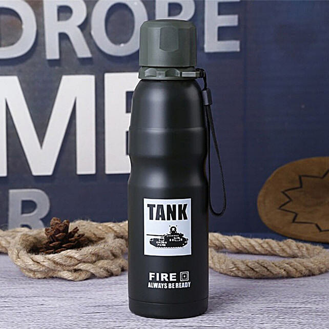Buy/Send Army Tank Steel Sports Bottle Flask Online- FNP