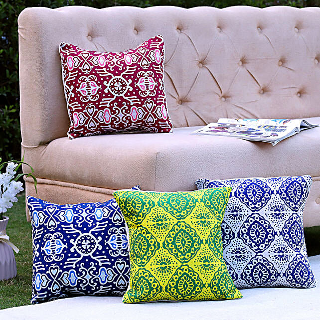 Buy/Send Colourful Cushion Covers Set Of 4 Online- FNP