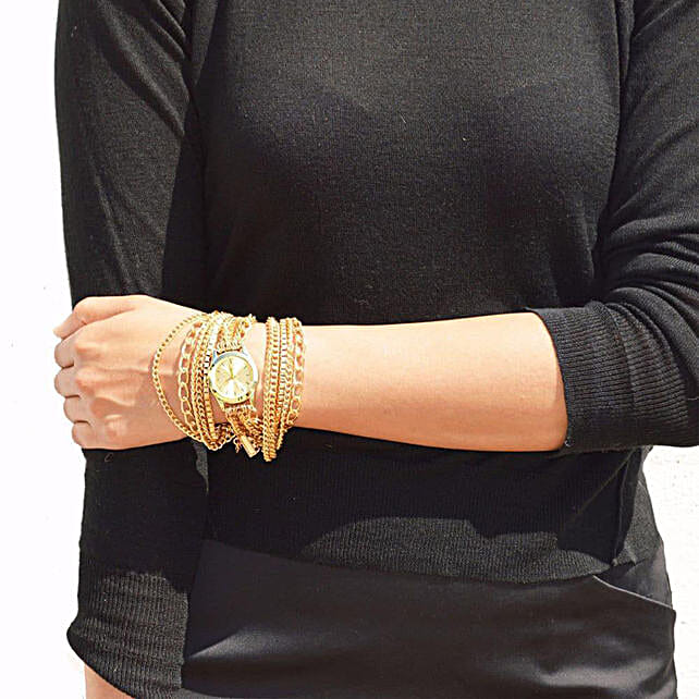 Buy/Send Gold Chain Watch For Women Online- Ferns N Petals